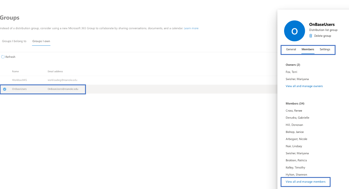 Managing Distribution Lists in Office 365 – Roanoke College Quick Solutions